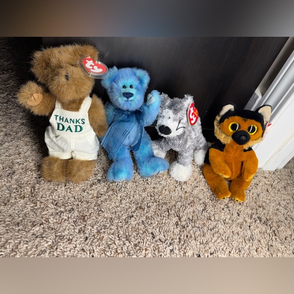 Ty | Toys | Ty Beanie Babies Dad Catsby Ace Azurestuffed Plush Toy Lot ...
